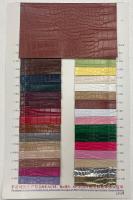 China Fashionable Crocodile - Print PU Faux Artificial Synthetic Leather Fabric for sale
