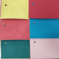China Book Cover Material Thermal Color Change PU Thermal Leather Fabric for Making Custom Clothing Labels for sale