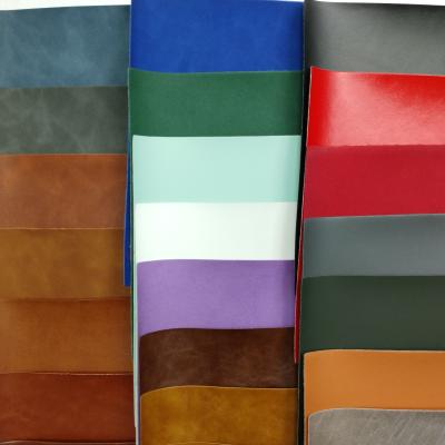 China High Quality PU Printed Synthetic Thermal Suede Leather Fabric Embossed Stretch Material for Making Notebook Garment Labels for sale
