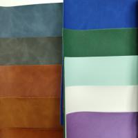 China High Quality PU Printed Synthetic Thermal Suede Leather Fabric Embossed Stretch Material for Making Notebook Garment Labels for sale