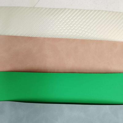 China Book Cover Material Wholesale Colored PU Thermal Leather Fabric for Making Label Notebook and Trademark for sale