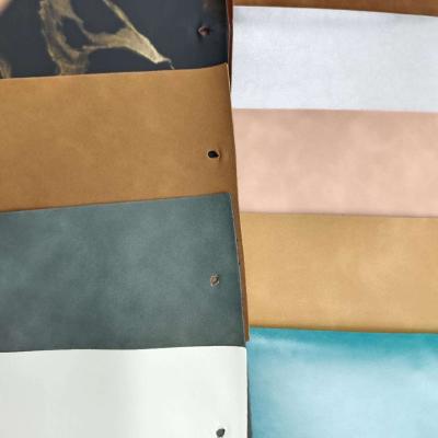 China Good Price Functional Recycled Hot Stamping PU Synthetic Leather Fabric Thermal Leather Fabric for Making Binding Book Cover for sale