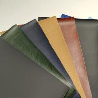 China Factory Sales Custom Patterns Smooth Gloss PU Designer Leather Fabric Thermal Leather Fabric for Making Notebook and Trademark for sale