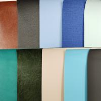 China Factory Sales Custom Patterns Smooth Gloss PU Designer Leather Fabric Thermal Leather Fabric for Making Notebook and Trademark for sale