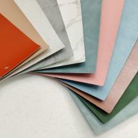 China A4 Sample Diverse Glossy Textures Bio-based PU Designer Leather Fabric Thermal Leather Fabric for Making Book Cover Materials for sale