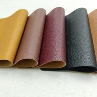 China Hot Sale Fashionable Litchi Pattern Soft Decorated PU Synthetic Leather for Shoe Upper and Garments for sale