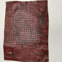 China Artificial Leather Manufacturer Patent crocodile Pattern PU Synthetic Leather Glossy crocodile Faux PU Leather for  Jacket for sale