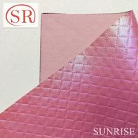 China Vintage Two-Tone Color Knitting Artificial Faux Leather Fabric Shoe Jewel Pack Bag Luggage New PVC Weave Pattern Emboss PU Sofas for sale