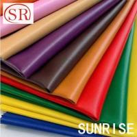 China PVC Stiff Fine Grain Artificial Leather Fabric Thickened Leather Material for Sofa Outdoor Home Textile Luggage Handbag Gift Box for sale