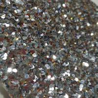 China Glitter PU Synthetic Leather Glossy Carpet Upper with Large Sequins for sale