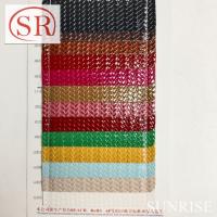 China Embossed Pattern PU PVC Faux Artificial Synthetic Leather Fabric for Shoe Bag for sale
