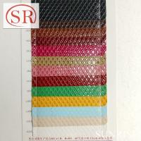 China Embossed Pattern PU PVC Faux Artificial Synthetic Leather Fabric for Shoe Bag for sale
