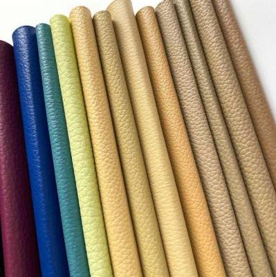 China Microfiber Embossing PU Faux Artificial Synthetic Leather Fabric for Sofa Bag Shoes Lining for sale