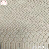 China Crocodile Skin PU Leather Embossed Fake Leather for Shoes Decorative Use Bags Sofas Outdoor Home Textiles Stretch Blackout for sale