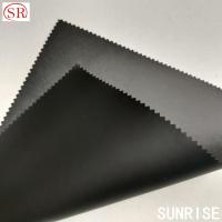 China Super Soft Back Weave PU Synthetic Leather Embossed Stretch Upholstery Fabric for Jackets Bags Sofas Outdoor Decorative Stock for sale