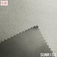 China Super Soft Back Weave PU Synthetic Leather Embossed Stretch Upholstery Fabric for Jackets Bags Sofas Outdoor Decorative Stock for sale