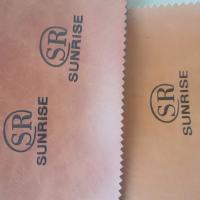 China Custom Logo 1.0mm Hot Stamp Printed PU Synthetic Labels Leather Patch Fabric for Phone Case Notebook Cover Handbags Jeans for sale