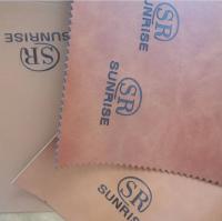 China Custom Logo 1.0mm Hot Stamp Printed PU Synthetic Labels Leather Patch Fabric for Phone Case Notebook Cover Handbags Jeans for sale