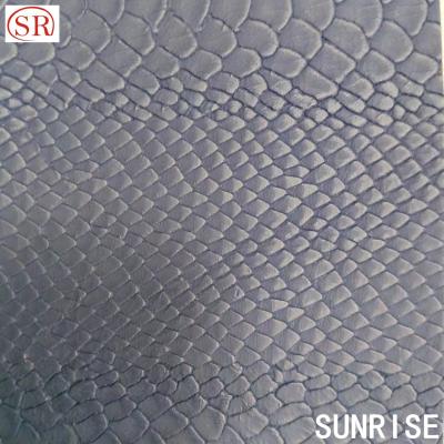 China Wear Resistant 0.8 mm Thickness Brazil Snake Pattern PVC Embossed Artificial Leather Fabric for Upholstery for sale