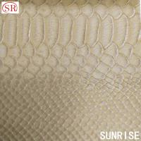 China Wear Resistant 0.8 mm Thickness Brazil Snake Pattern PVC Embossed Artificial Leather Fabric for Upholstery for sale