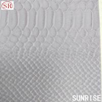 China Wear Resistant 0.8 mm Thickness Brazil Snake Pattern PVC Embossed Artificial Leather Fabric for Upholstery for sale