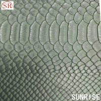 China Wear Resistant 0.8 mm Thickness Brazil Snake Pattern PVC Embossed Artificial Leather Fabric for Upholstery for sale