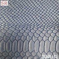China Wear Resistant 0.8 mm Thickness Brazil Snake Pattern PVC Embossed Artificial Leather Fabric for Upholstery for sale