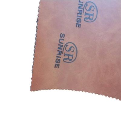 China Hot Stamp Vintage Style PU Synthetic Leather for Notebook Binder Package Recycled Leather for sale