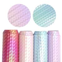 China Wholesale Iridescent Woven PU Leather Roll for Garment Accessories and Shoe Bag Lining for sale