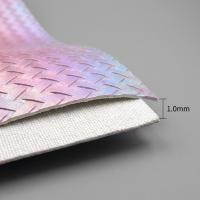 China Wholesale Iridescent Woven PU Leather Roll for Garment Accessories and Shoe Bag Lining for sale