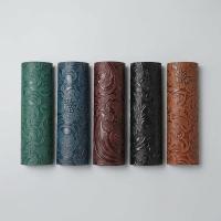 China Waterproof Floral Embossed PU Leather for Garment Packaging Shoes and Bags Lining Material for sale