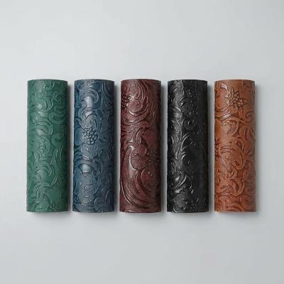 China Waterproof Floral Embossed PU Leather for Garment Packaging Shoes and Bags Lining Material for sale