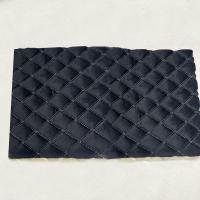 China Low MOQ Stock Quilted Embroidery Faux Suede Fabric With PVC Foam and Stitching for Car Seats Sofas Upholstery Furniture for sale