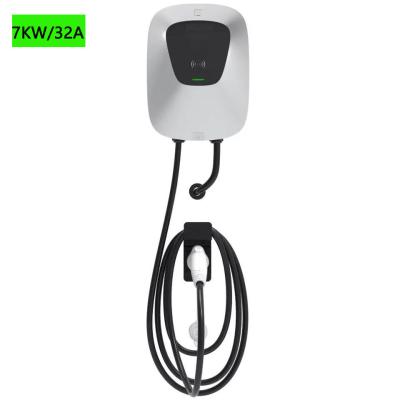 China Highfly EU Warehouse 7KW 32A CE EV Charger Single Phase AC EV Charger Electric Car EV Charging Station Wall Box for sale
