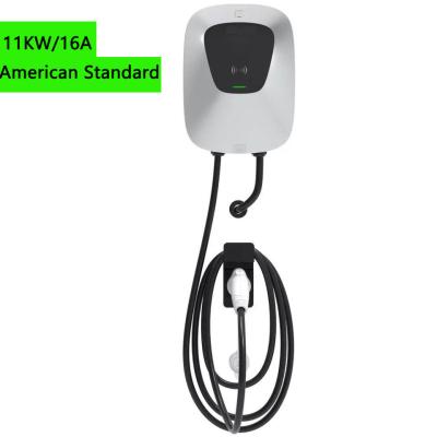 China Highfly CE 11kW 16A American Standard EV Charger Single Phase AC EV Charger Home Ac Charging Wall-Mounted EV Charging Station for sale