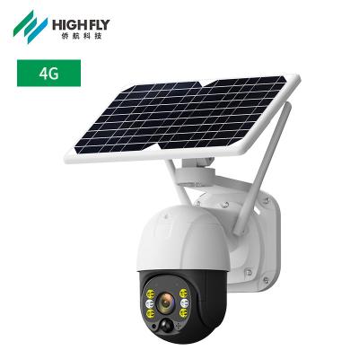 China Highfly Promotion Solar Security System Control Surveillance High Quality With Lights 4G Power IP Camera for sale