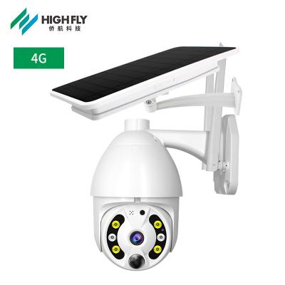 China 4G Solar Powered Camera Two-Way Audio 1080P Solar Cctv Wireless Network PTZ Cloud Storage Outdoor Camera for sale