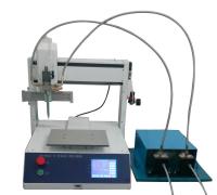 China Automatic Epoxy Dispensing Machine with 3-Axis Robot, 200-500mm Work Area and ±0.01mm Precision for sale
