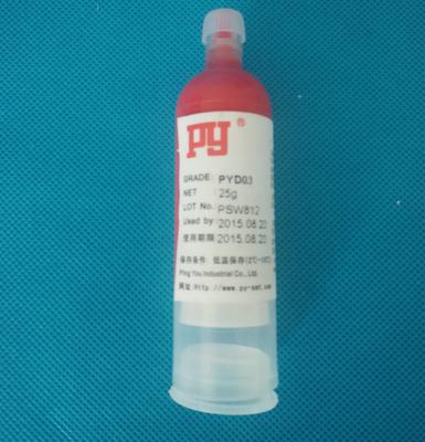 China Red Plastic SMT Solder Paste Epoxy Adhesive 30CC - 200-400 Pa.s Viscosity, 18.5 MPa Shear Strength for Surface Mount Technology for sale