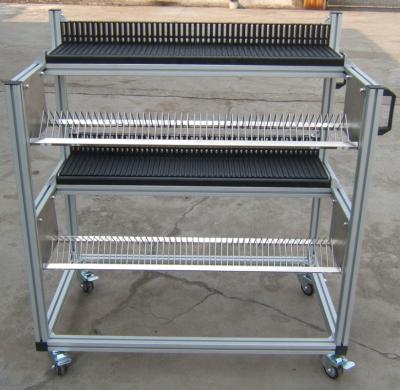 China FUJI NXT Feeder Trolley Storage Cart - 800×600×1150mm, 80 Feeder Capacity, Stainless Steel Construction for sale