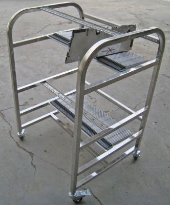 China Siemens SMT Feeder Storage Cart 2 Layer 80 Feeder Capacity Stainless Steel Trolley for sale