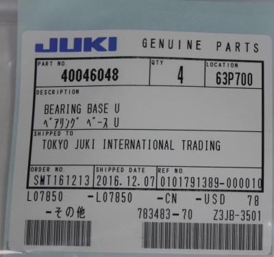 China JUKI KE-2080 KE-2080R Flexible SMT Chip Mounter Bearing Base 40046048 Original New Parts for sale