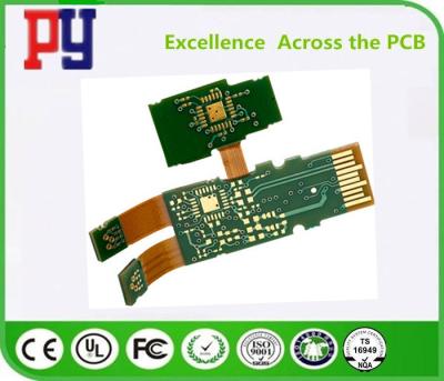 China Green Solder Mask Rigid Flex Circuit Boards - 3 Mil Line Width, 4 Mil Hole Size, 2-20 Layer Options for sale