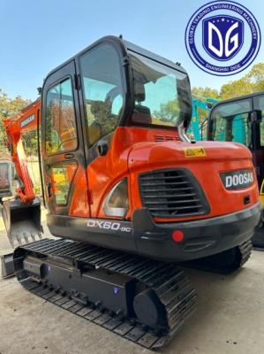 China Used Doosan DX60 6 Ton Small Excavator 2022 465 Hours Yanmar 4TNV94L Engine for sale