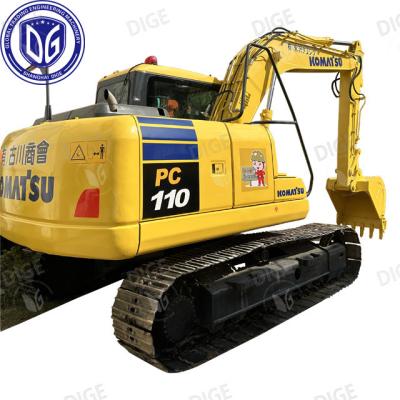 China Used Komatsu PC110 Hydraulic Excavator - 11 Ton Operating Weight, 0.53m³ Bucket Capacity with Dynamic Load Management for sale