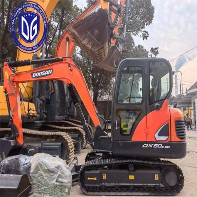 China Doosan DX60E-9C Used Mini Excavator 5700kg Working Weight 160HP Cummins Engine for sale