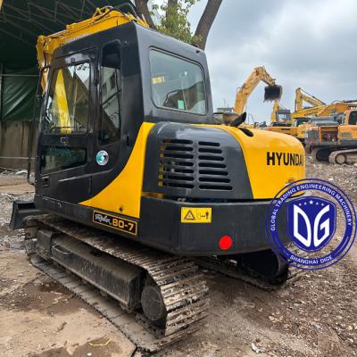 China Used Hyundai R80-7 8 Ton Small Crawler Hydraulic Excavator 2021 753 Hours for sale