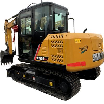 China Used Sany SY75 Excavator 7.5 Ton Crawler 0.3m³ Bucket 2021 1239 Hours for sale