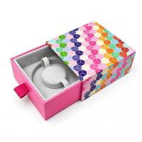 China Colorful Drawer Jewelry Packaging Boxes with Grey Flocking Insert for sale