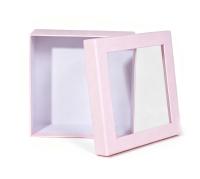 China Rigid Paperboard Custom Cosmetic Gift Box with Window Lid for sale